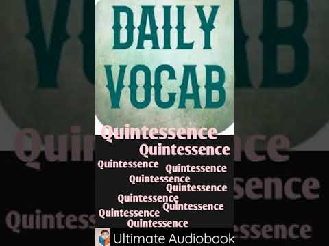 Quintessence #shorts #vocabulary #audiobook #pronounce #quintessence