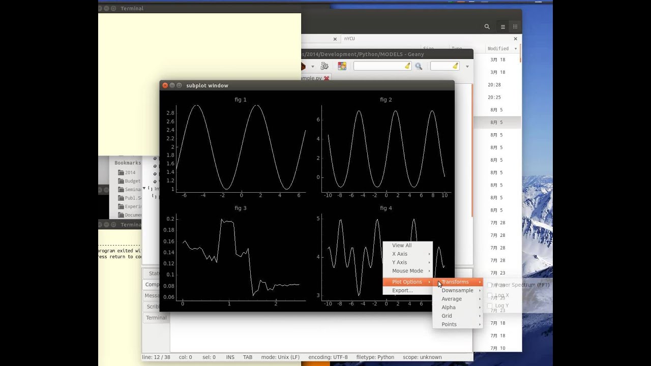 pyQtgraph demonstration of pyqtgraph library (tutorial pyqtgraph)