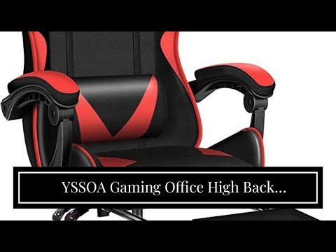 YSSOA Gaming Office High Back Computer Adjustable Swivel Chair, with footrest,440lb Capacity