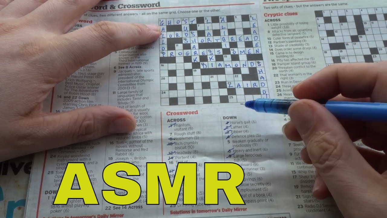 Soft Spoken Crosswords For Sleep | ASMR