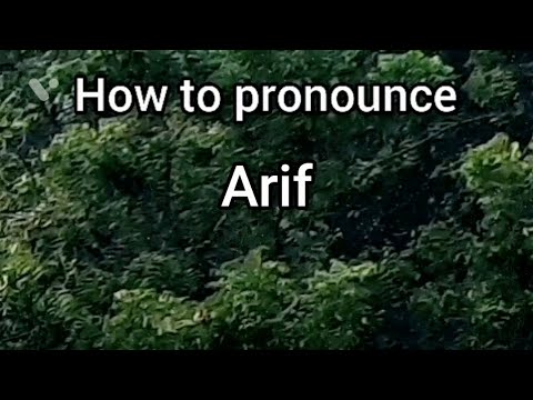 How to Pronounce Arif