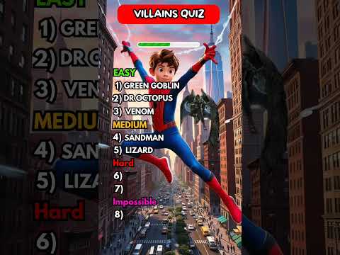 Only true Spiderman fan can name his villains! #shorts #quiz #trivia #spiderman
