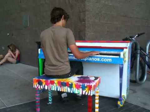 Shane Perry playing piano
