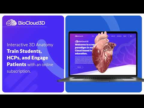 BioCloud 3D Interactive Human Anatomy Web App