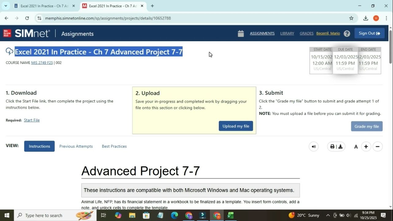 Excel 2021 In Practice Ch 7 Advanced Project 7-7 | SIMnet Help Assignment Guide Step by Step help