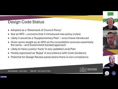 Mansfield DM Officers using Design Codes Design Code Workshop 2 4 May 20224
