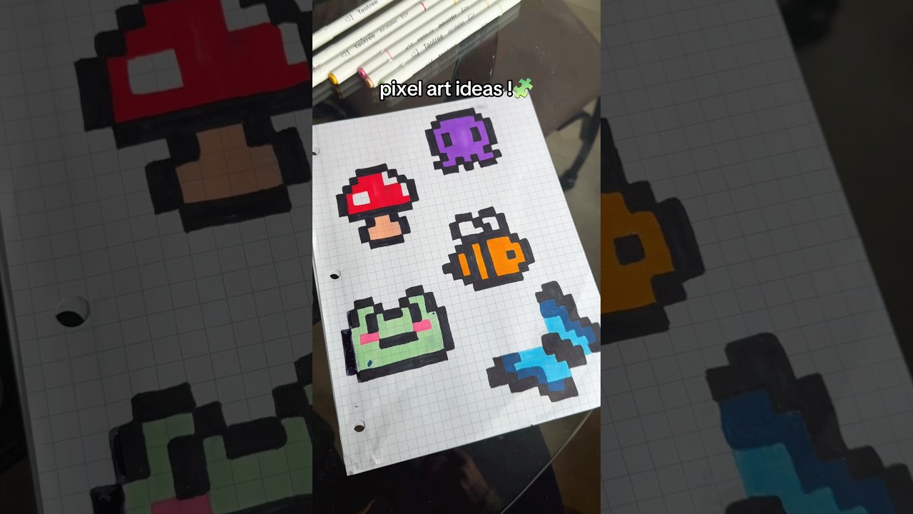 pixel art 🖼️ #creative #diy #pixelart #drawing #papercraft #artsandcrafts #tutorial #inspovibes