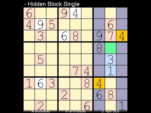 How to Solve Los Angeles Times Sudoku Expert 21 April, 2025