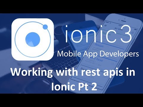 Learn Ionic 3 Tutorials 19 Working with rest apis in Ionic Pt 2 - Mind Luster