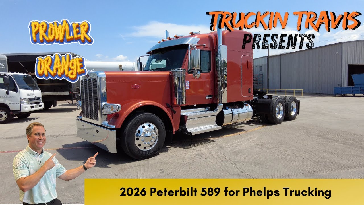 Prowler Orange 2026 Peterbilt 589 for Phelps Trucking