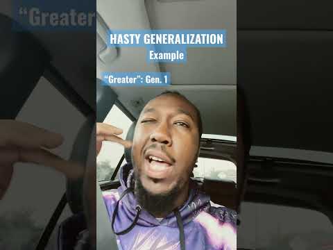 HASTY GENERALIZATION EXAMPLE // 15 Common Fallacies // CHRISTIAN APOLOGETICS for BEGINNERS