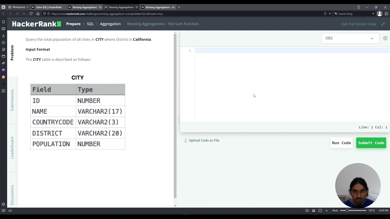 Revising Aggregations - The Sum Function | SQL Aggregation | HackerRank Solution