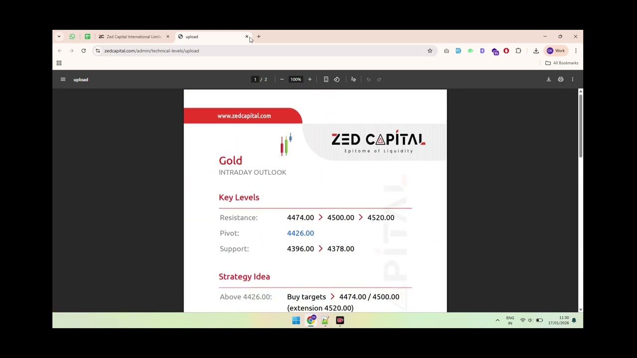 How to Generate Technical Levels PDF