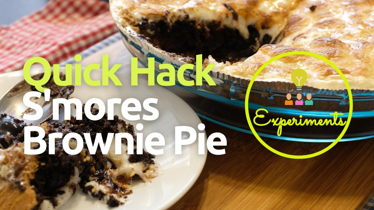 Quick Hack: S'mores Brownie Pie #adultingsmores