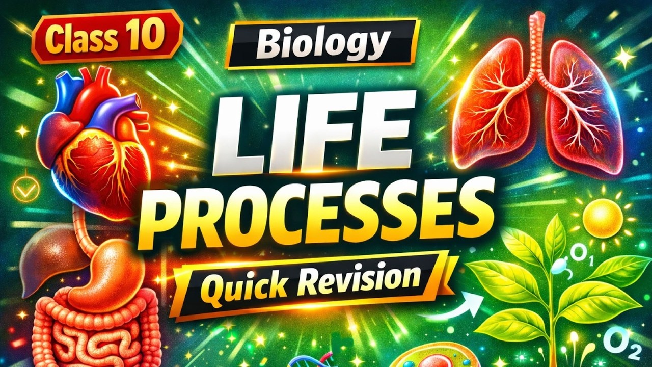 Class 10 Biology – LIFE PROCESSES Full Chapter Quick Revision |NCERT Board Exam 2026 @Gradebooster