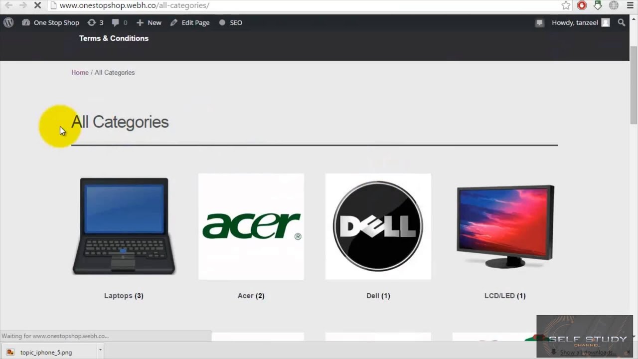Wordpress tutorial 38 Showing all categories in a page