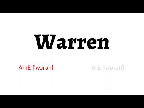 How to Pronounce warren in American English and British English