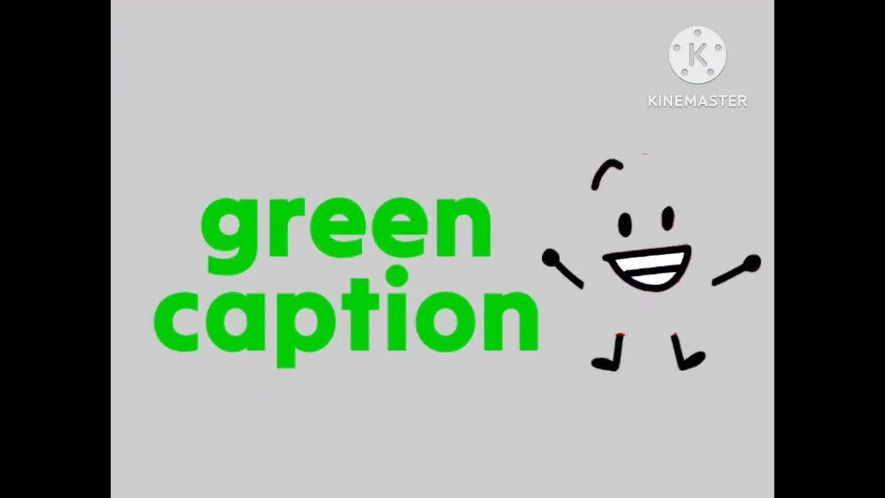 green caption logo