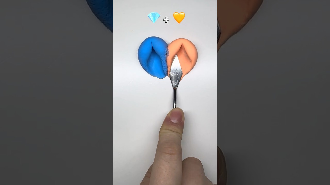 💎+🧡 Guess the mixing colors #diy #art #satisfyling #shorts