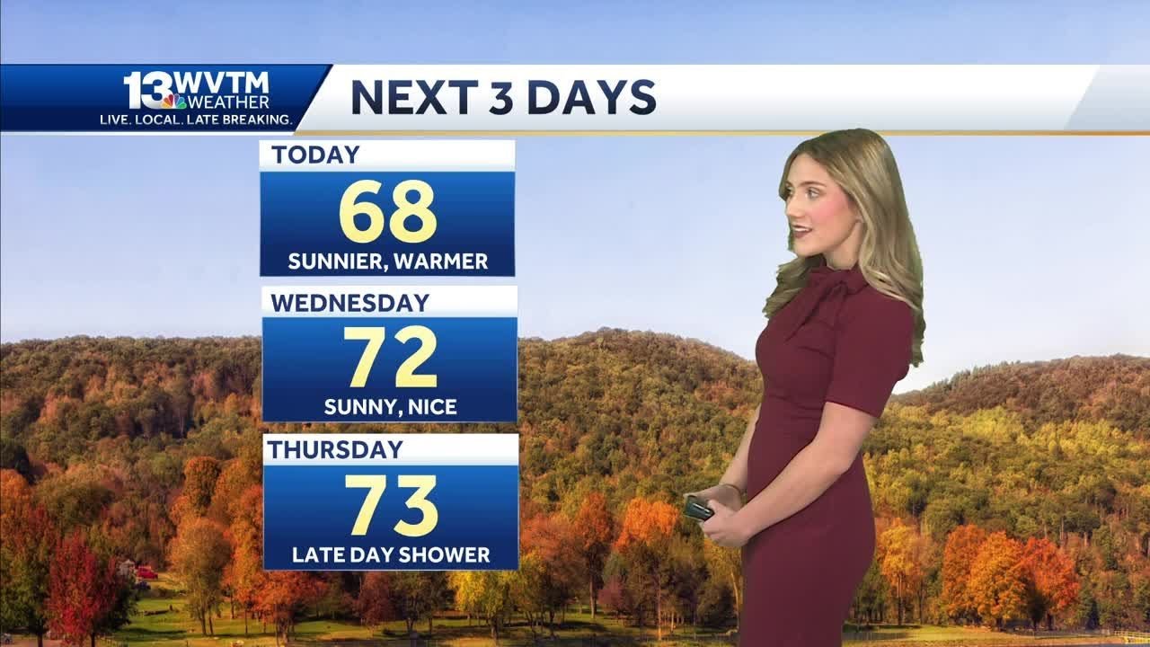 Warmer today with more sunshine. Highs return to the 70s Wednesday. A chance of rain returns late...