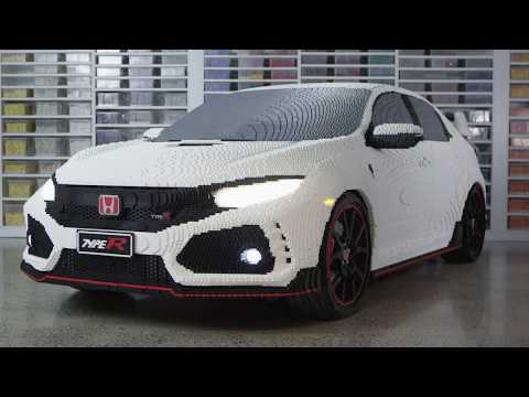 Honda Civic Type R – Full-Size Lego Model Made of 320,000 Bricks