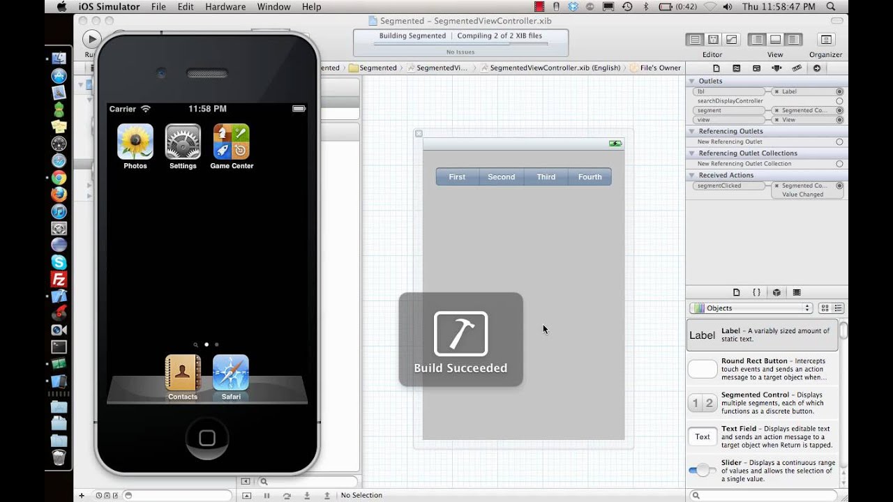 iPhone/iPad Tutorial & Lesson 7: UISegmentedControl using IB and Code