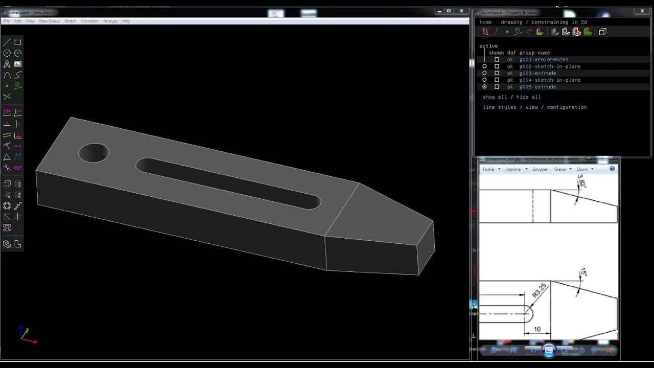 SolveSpace - Quick tips - Workflow