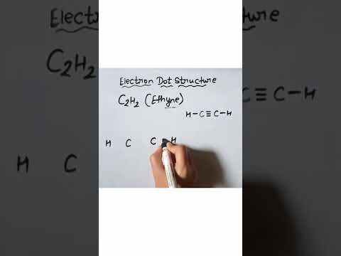 Trick to draw electron Dot structure of ethyne|| C2H2|| class 10