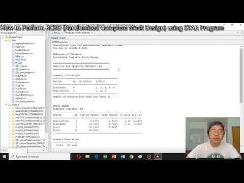How to do RCBD (Randomized Complete Block Design) in STAR Program