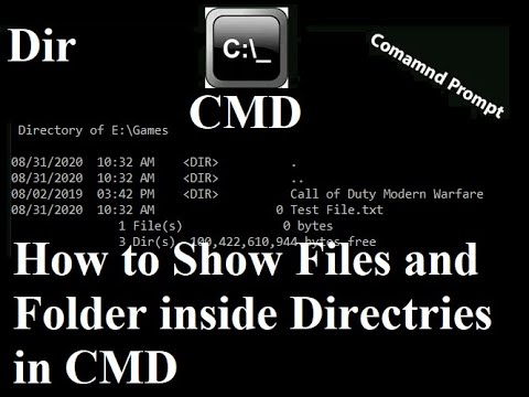 How to List Files and Folders in a Directory Through CMD DIR Command | Command Prompt Basics