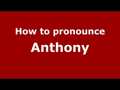 How to pronounce Anthony (Spanish/Argentina) - PronounceNames.com