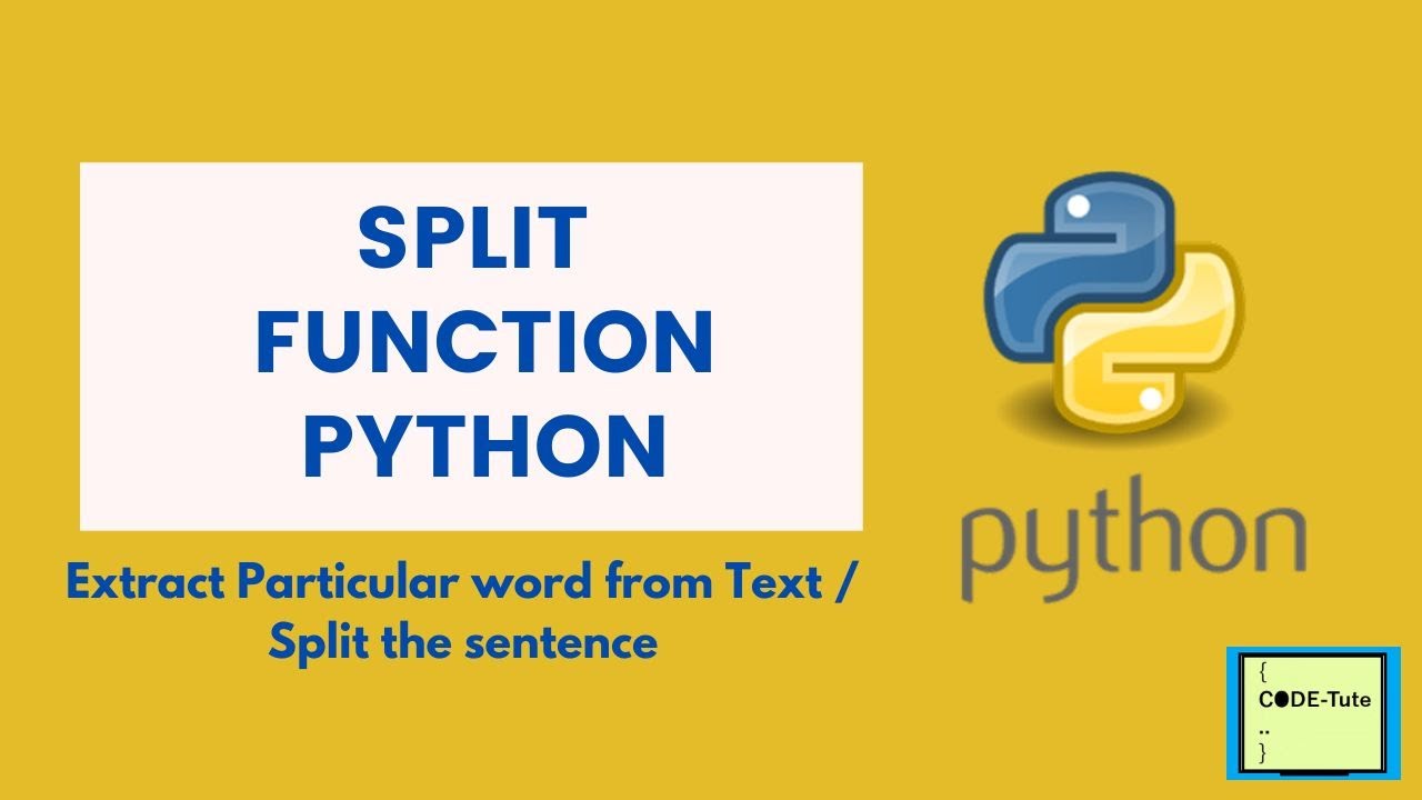 Split Function in Python| Extract particular word from text in python| Seperate sentence into words