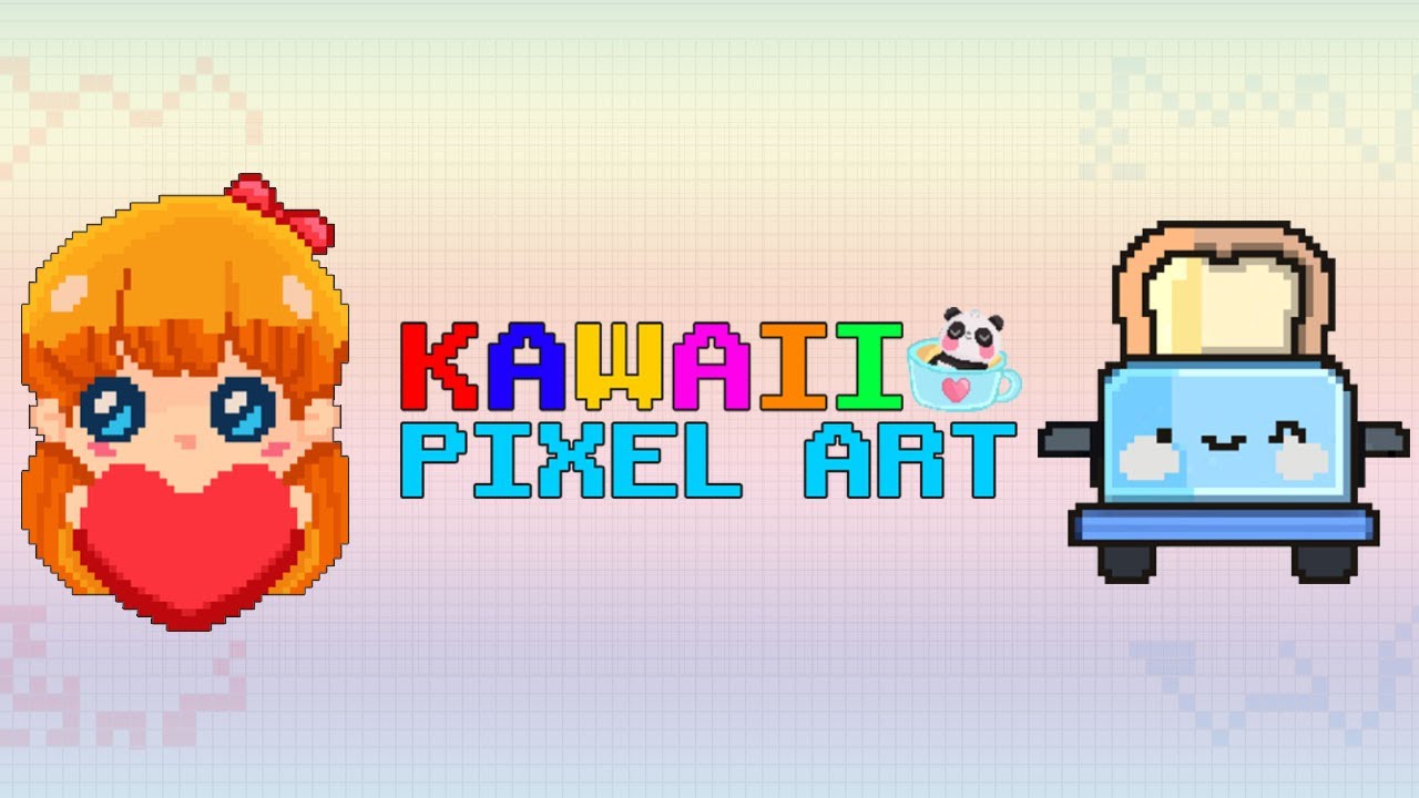 Kawaii Pixel Art Coloring Book
