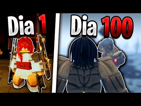 PASSEI 100 DIAS no ATTACK ON TITAN REVOLUTION no ROBLOX!