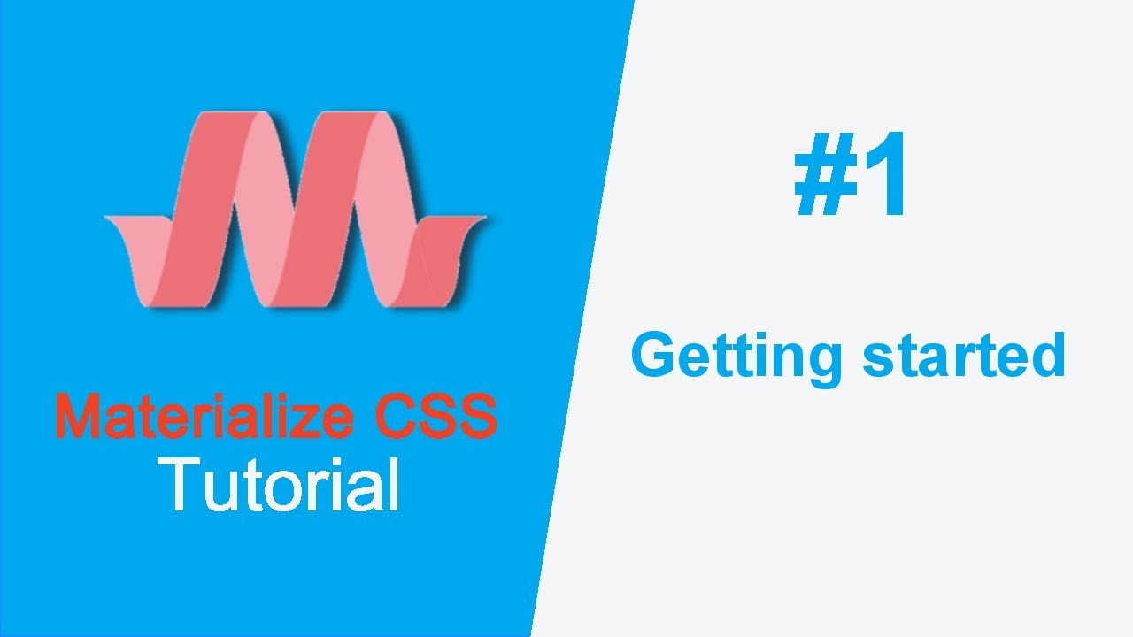 Materialize CSS Tutorial - Getting started by Shashidhara