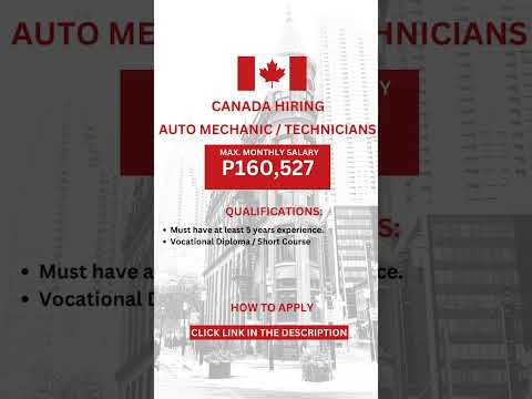 AUTO MECHANIC / TECHNICIANS FOR CANADA