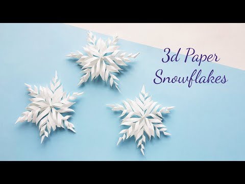How to Make 3d Paper Snowflakes / DIY 3d Snowflakes / Easy Christmas Decoration Idea