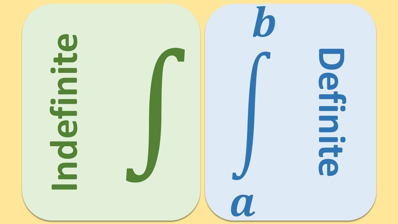 What is the difference between definite and indefinite integrals?