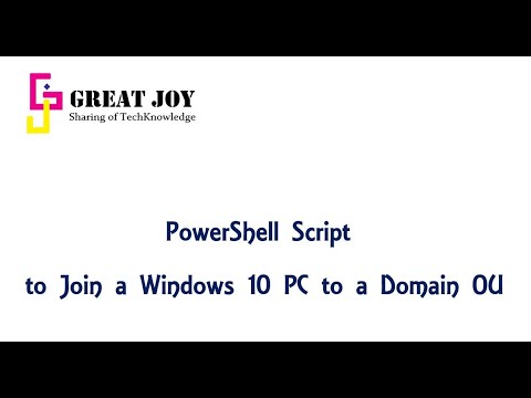 PowerShell Script to Join a Windows 10 PC to a Domain OU