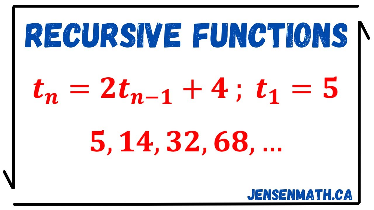 Recursive Functions (full lesson) | math 11 | jensenmath.ca