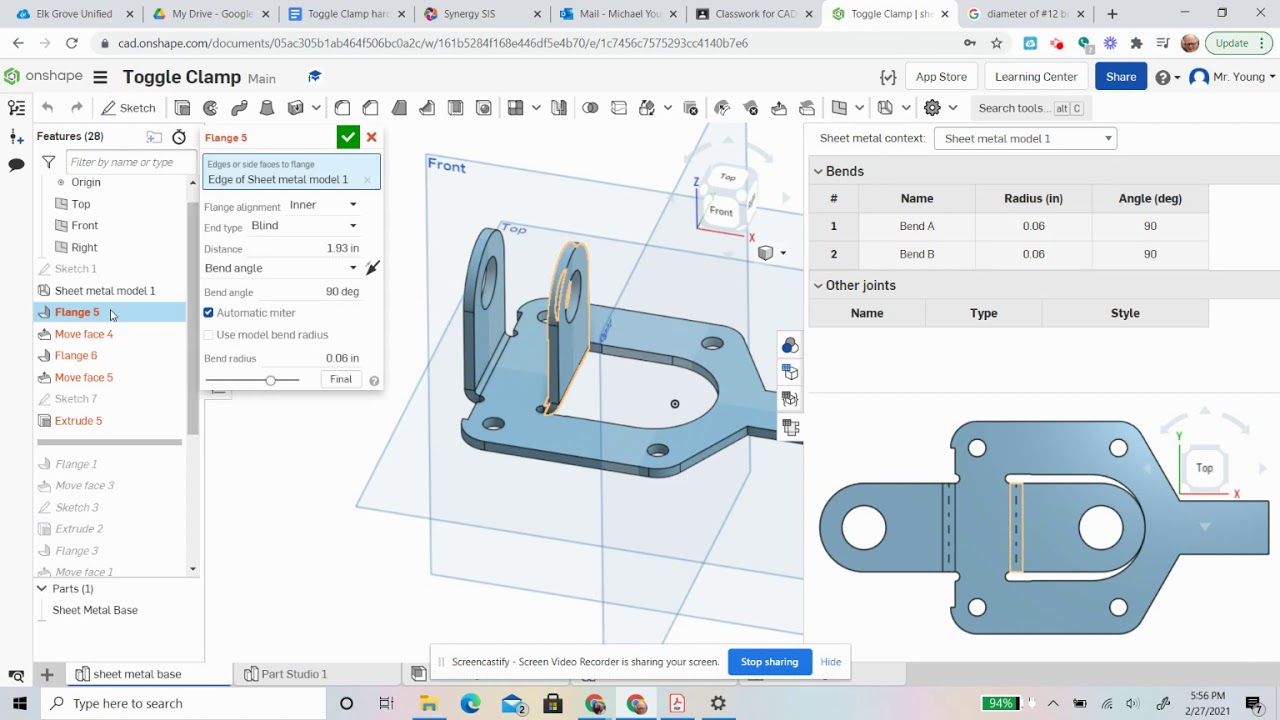Sheet Metal Base for Toggle Clamp