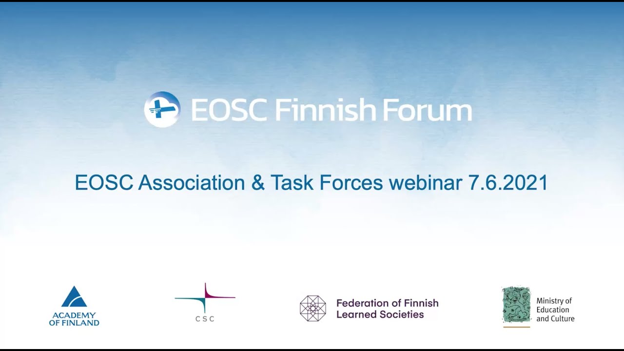 EOSC Association & Task Forces webinar (7 June 2021)