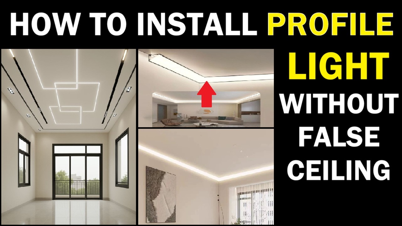 How to install Profile Light without False Ceiling!