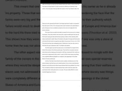 APA format essay.