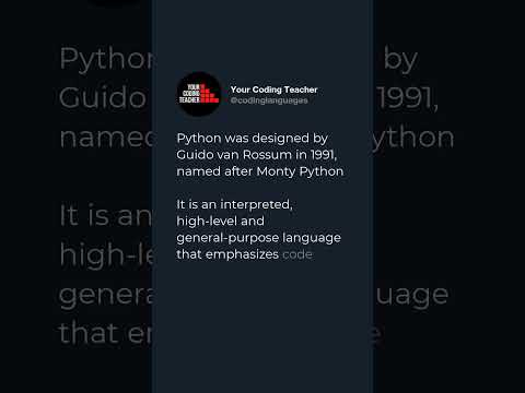 Python was designed by Guido van Rossum in 1991, named after Monty Python It is an interpreted, ...
