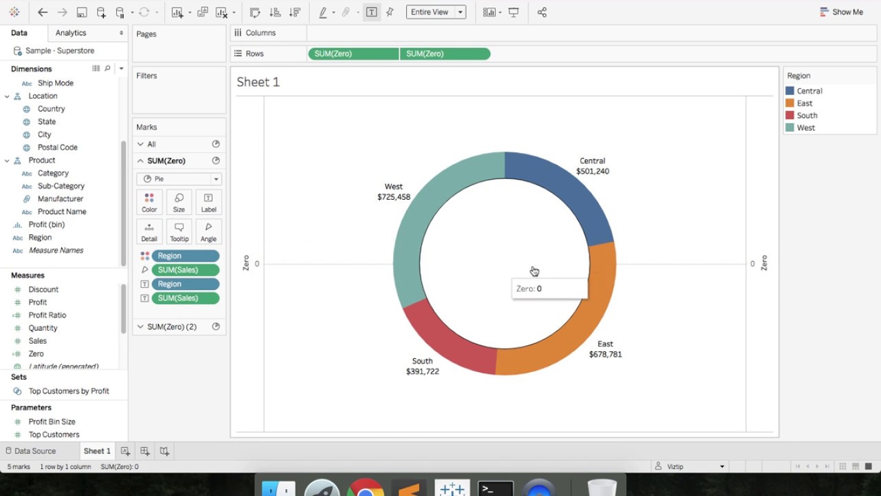 Tableau Tutorial - Donut Charts