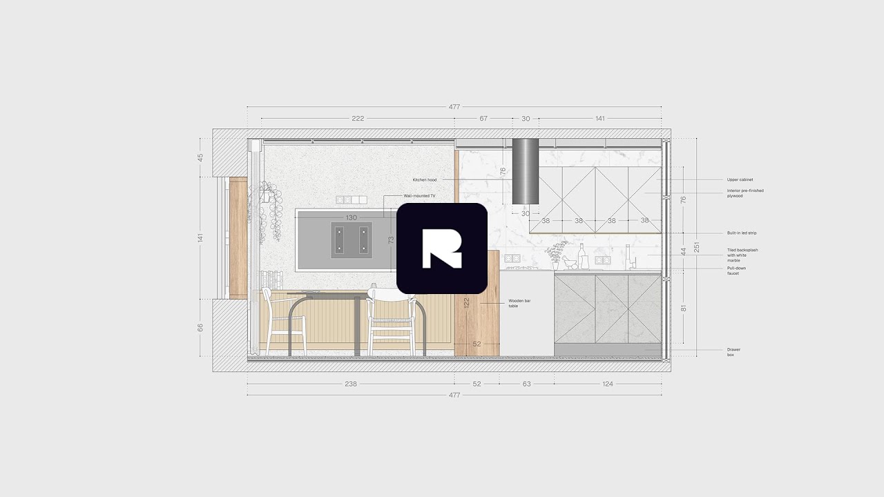 Elevation Drawing Tutorial: Rayon Design