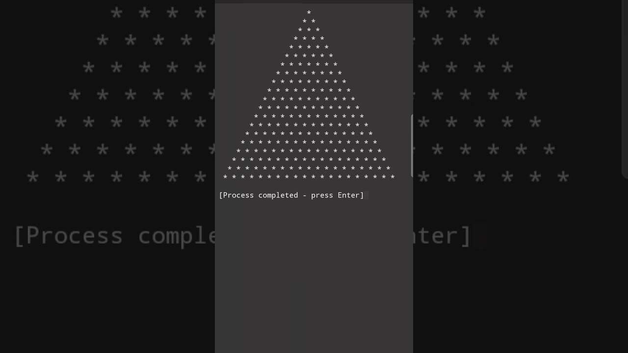 triangle 🔺️ shape making using c++ programming language simple 👌 and easy for beginners