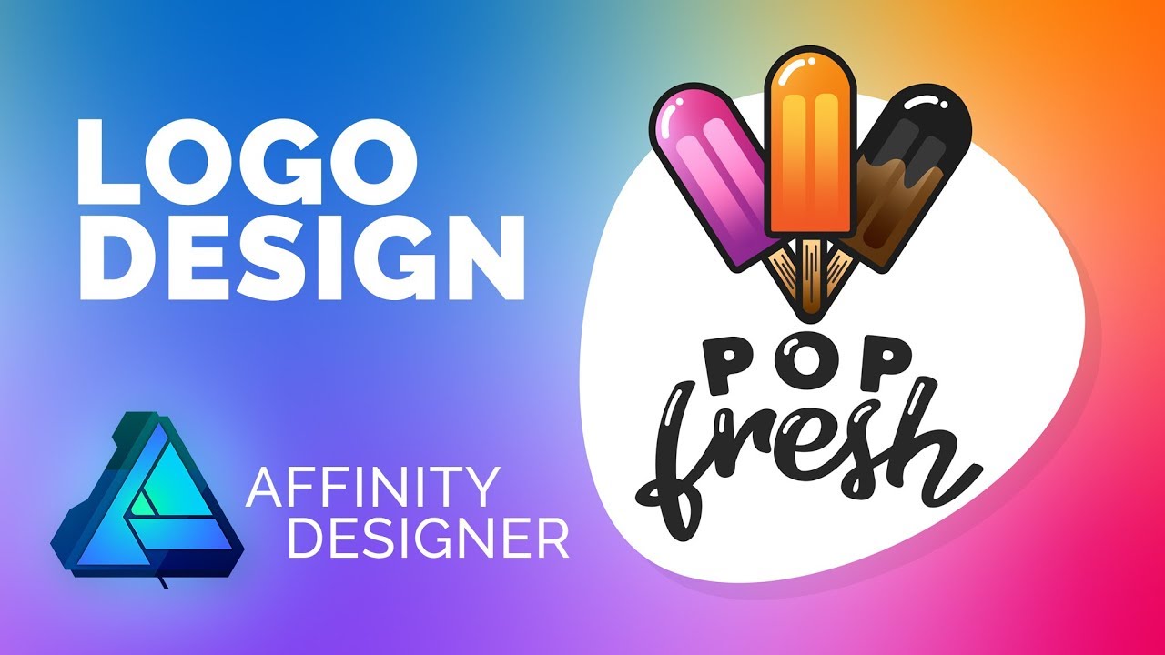 Colorful Popsicle Logo Design Using Affinity Designer