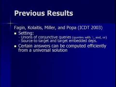 Data Integration and Data Exchange